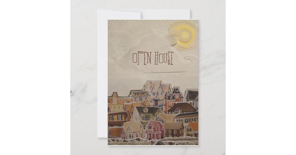 Drop In Collage Housewarming - Invitation | Zazzle