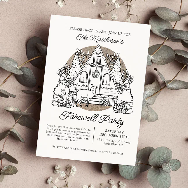 Drop In Stop By December Farewell Party Invitation | Zazzle