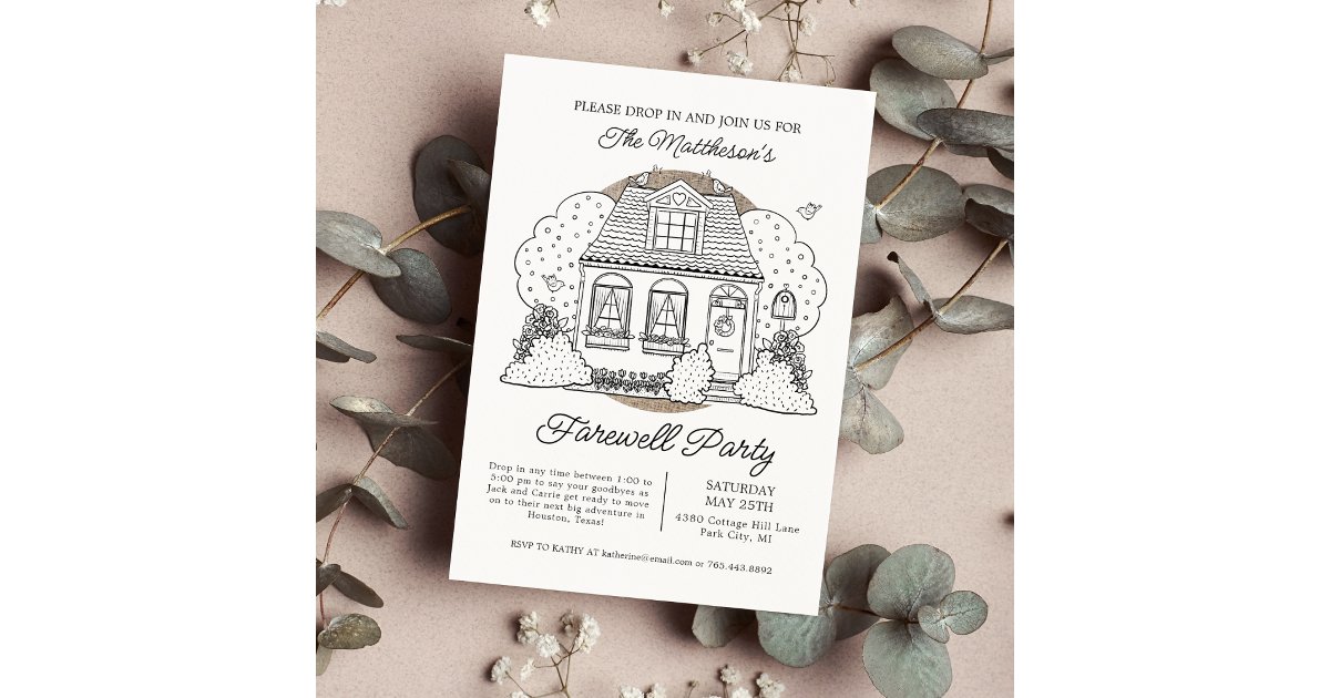 Drop In Stop By Farewell Party Invitation | Zazzle