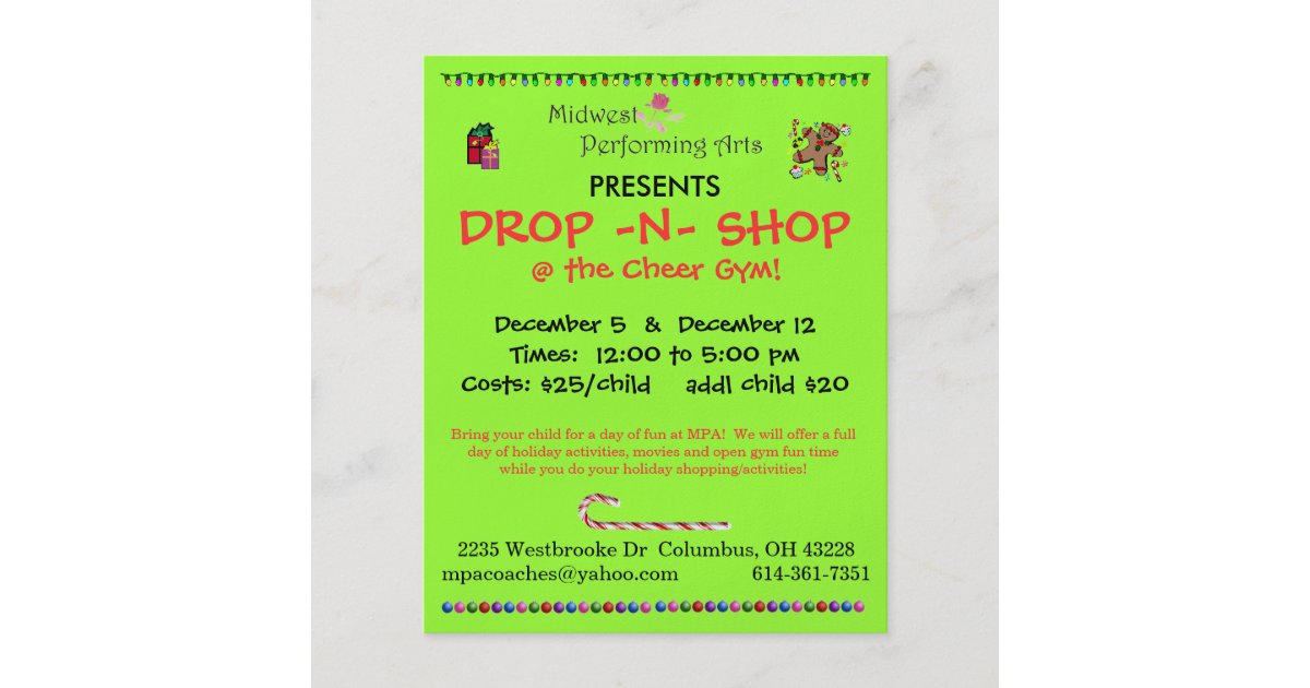 drop n shop flyer | Zazzle
