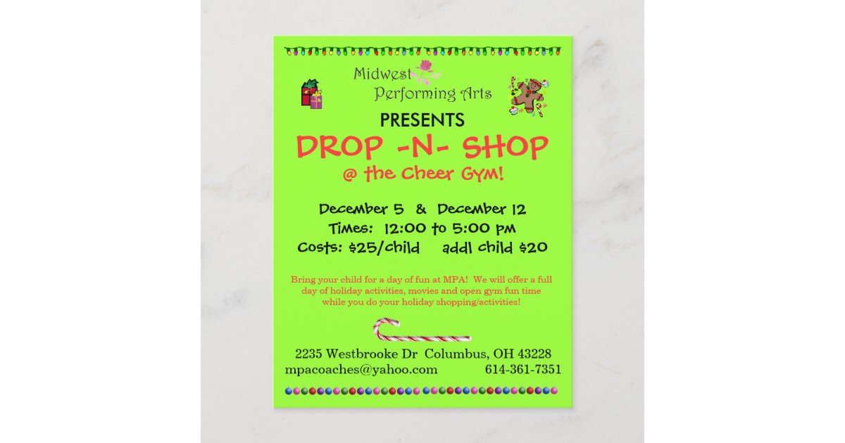 drop n shop flyer | Zazzle