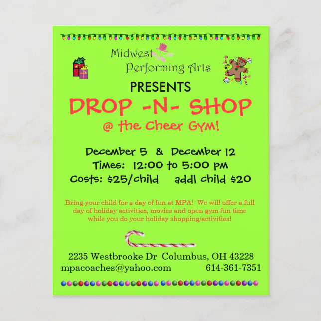 drop n shop flyer | Zazzle