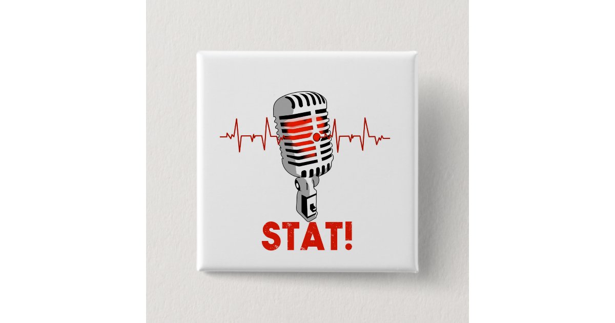 Drop the mic logo button | Zazzle