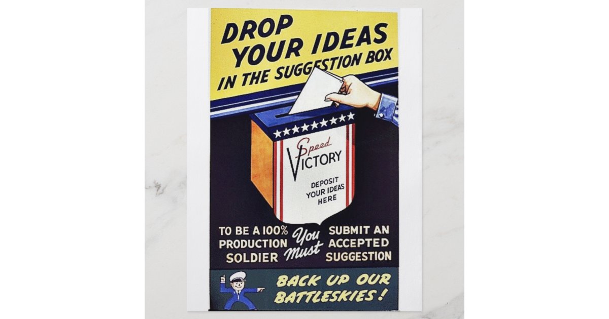 Drop Your Ideas In The Suggestion Box Flyer | Zazzle
