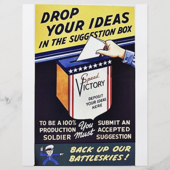 Drop Your Ideas In The Suggestion Box Flyer | Zazzle.com
