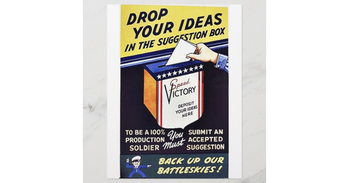 Drop Your Ideas In The Suggestion Box Flyer | Zazzle