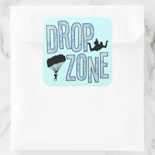 Drop Zone Square Sticker | Zazzle