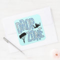 Drop Zone Square Sticker | Zazzle