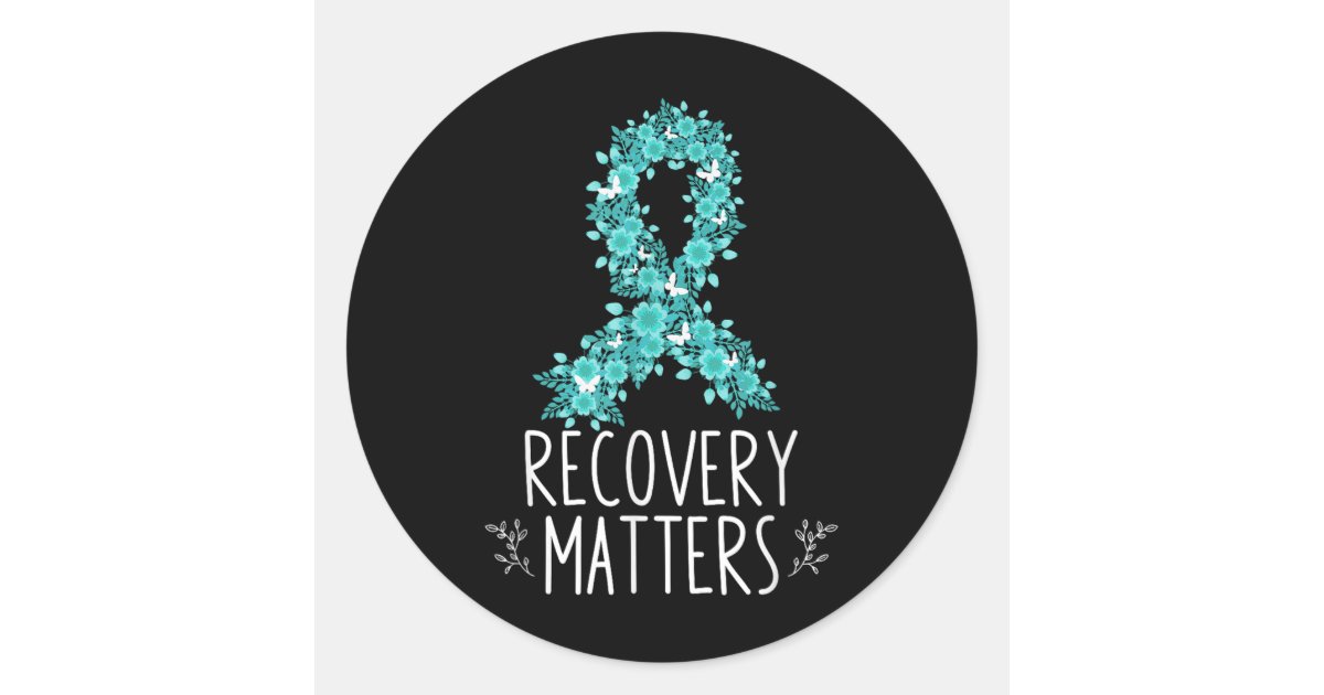 Drug Alcohol Recovery S Addiction Awareness Ribbon Classic Round ...