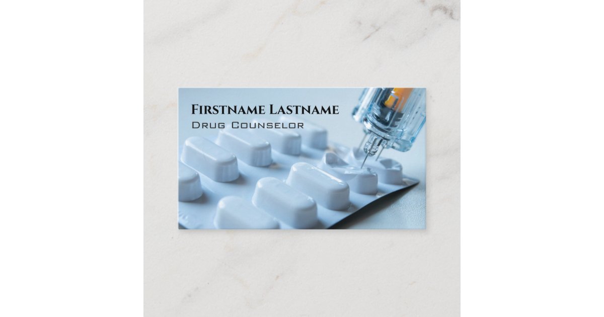 Drug Counselor Alcohol Counselor Psychotherapist Business Card | Zazzle