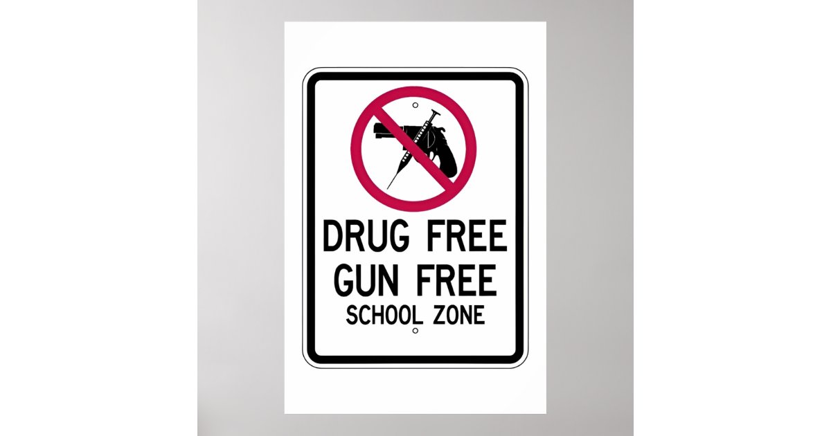 Drug Free For School logo Poster | Zazzle