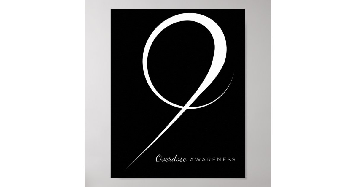Drug Overdose Awareness Ribbon Poster | Zazzle