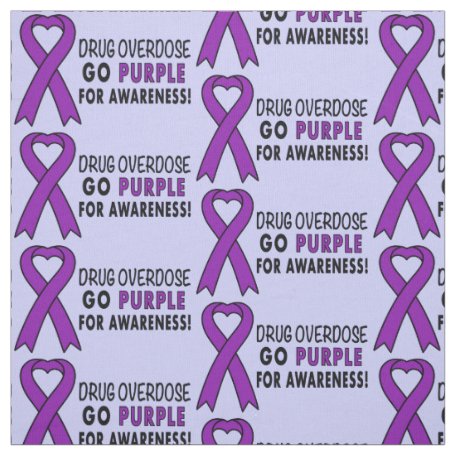 Drug Overdose Butterfly Awareness Ribbon Fabric | Zazzle