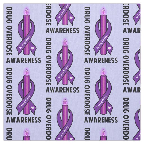 Drug Overdose Butterfly Awareness Ribbon Fabric | Zazzle.com