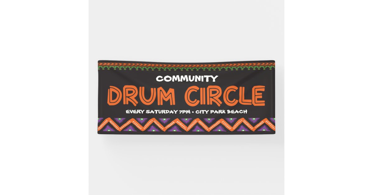 Drum Circle Event Banner | Zazzle