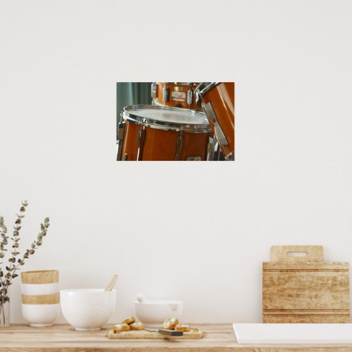 Drum Kit Music Percussion Poster | Zazzle