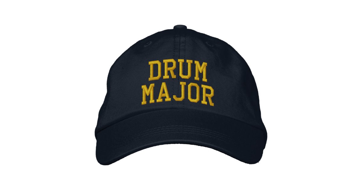 DRUM MAJOR EMBROIDERED BASEBALL CAP | Zazzle