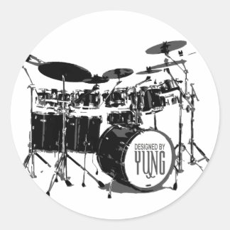 Drum Set Stickers | Zazzle