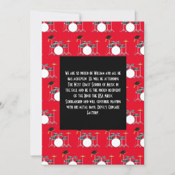 Drum Set Graduation Party Invitation | Zazzle