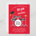 Drum Set Graduation Party Invitation | Zazzle