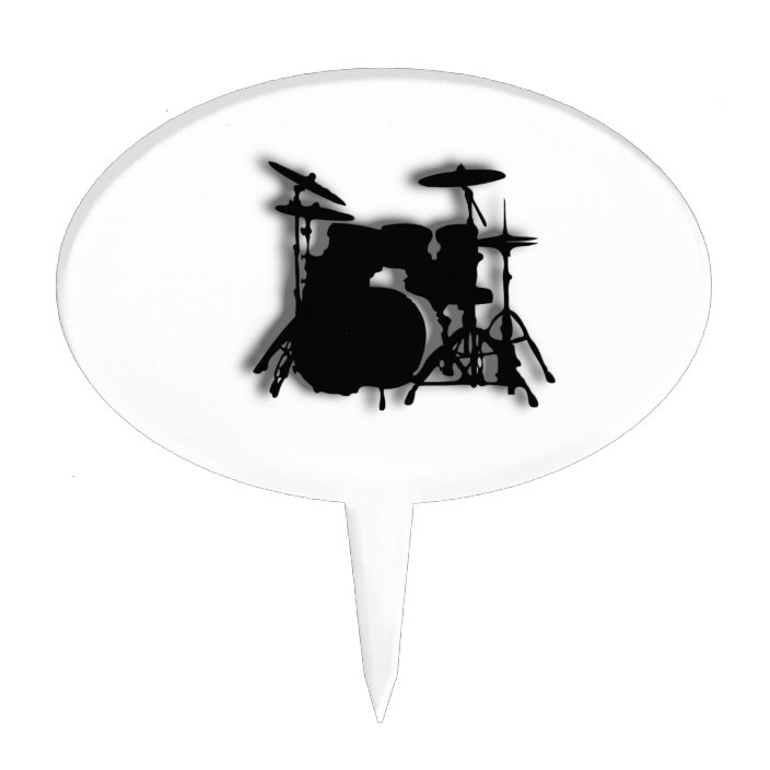Drum Set Music Design Cake Topper | Zazzle.com