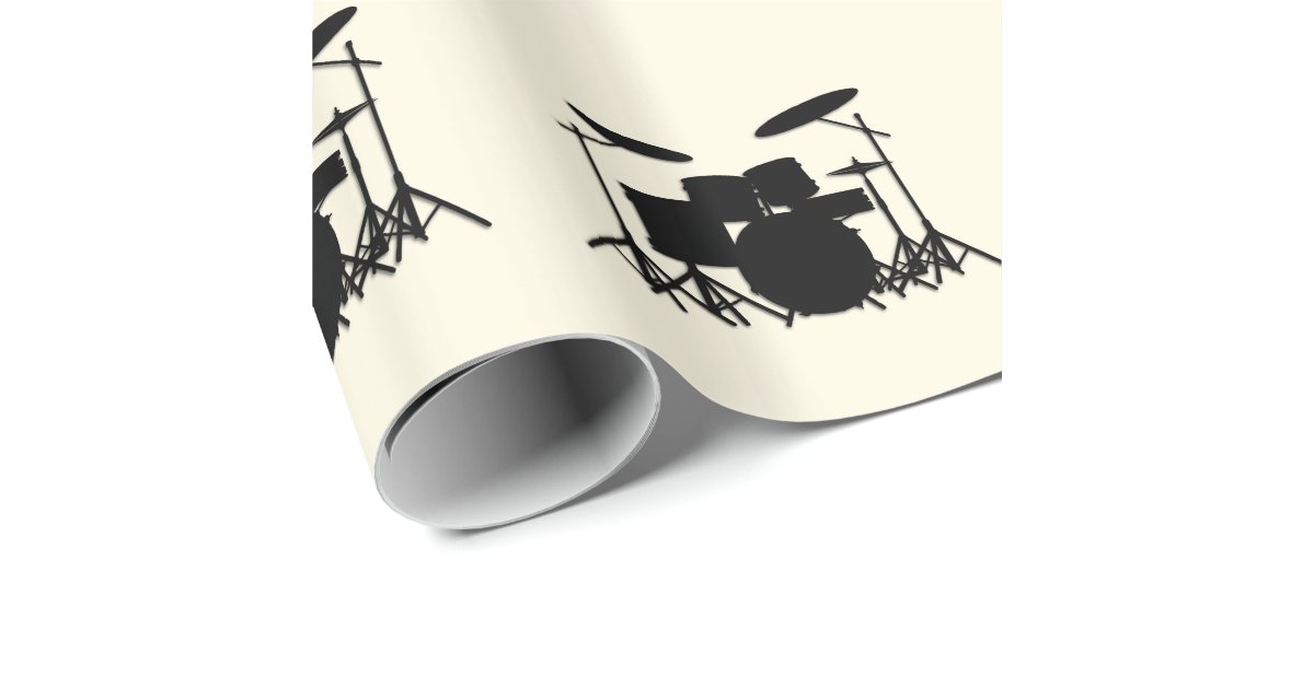 Drum Set Music Design Wrapping Paper | Zazzle