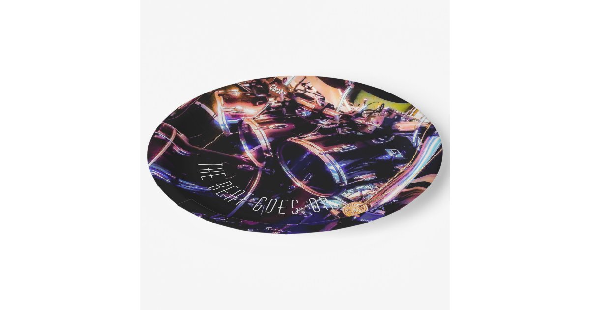 Drum Set Paper Plates | Zazzle