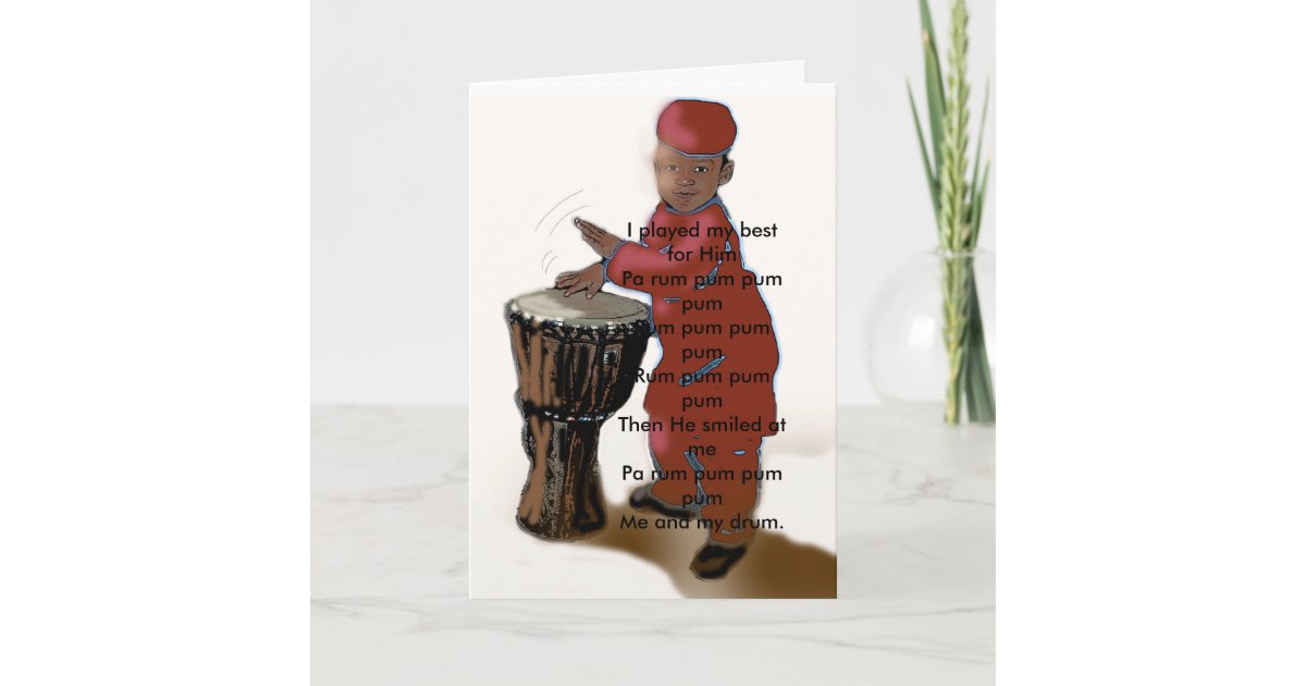 Drummer boy holiday card | Zazzle