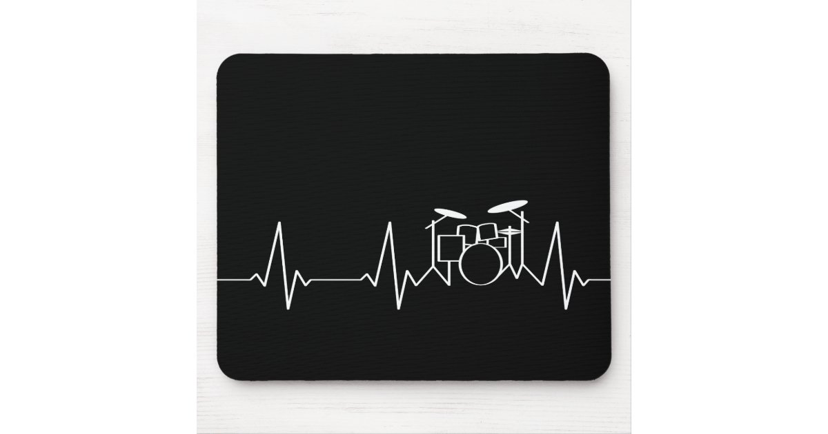 Drummer Heartbeat Mouse Pad | Zazzle