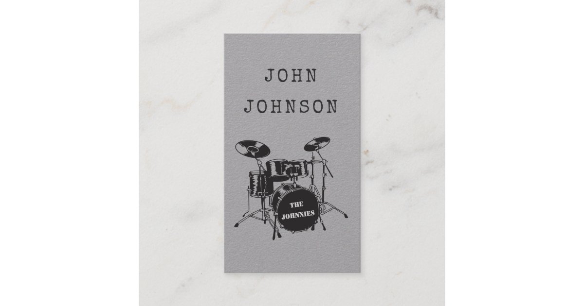 Drummer Musician Artist Percussion Band Publicity Calling Card | Zazzle