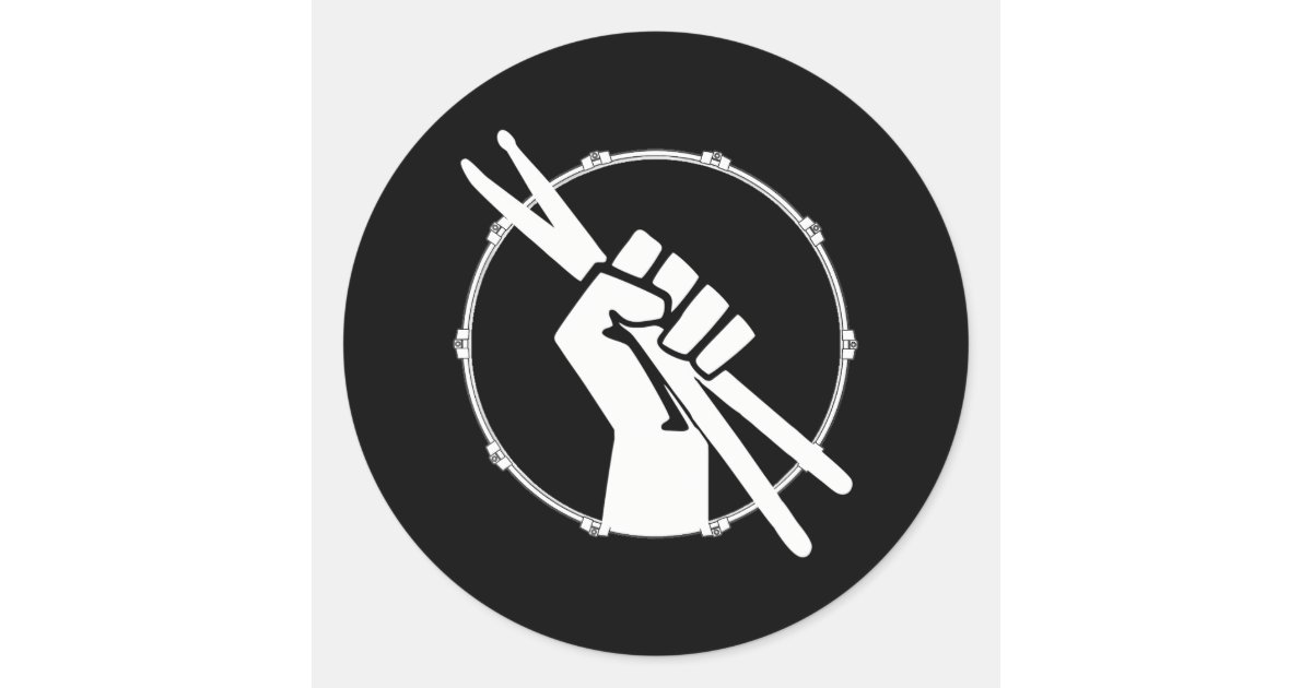 Drummer musician who love drums classic round sticker | Zazzle