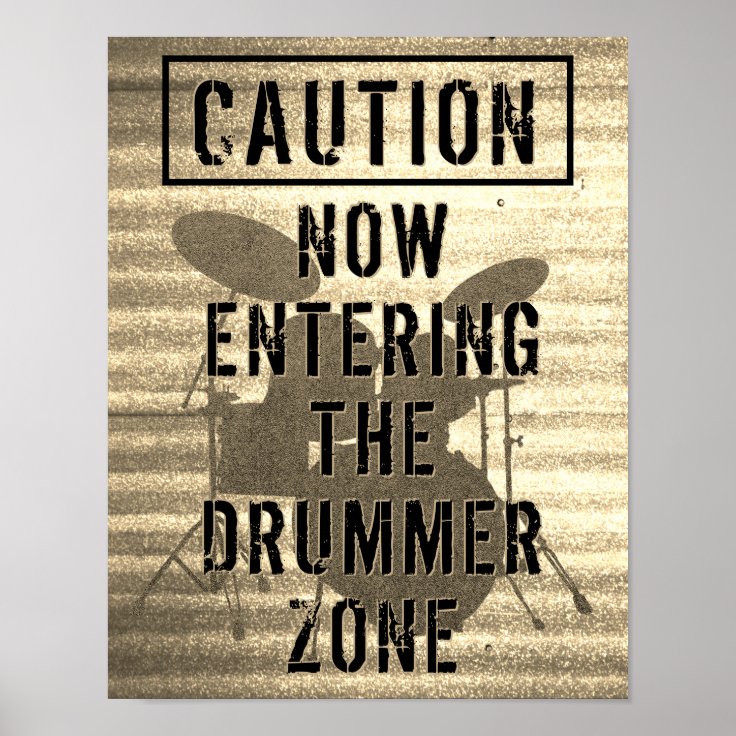 Drummer Zone Drum Kit Music Print Drumming Poster | Zazzle