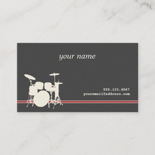 Drummer's Music Business Card | Zazzle