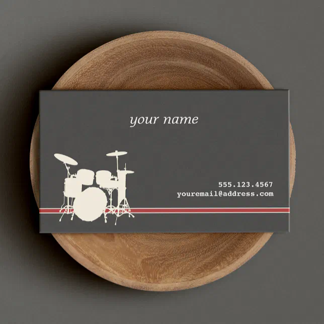 Drummer's Music Business Card | Zazzle