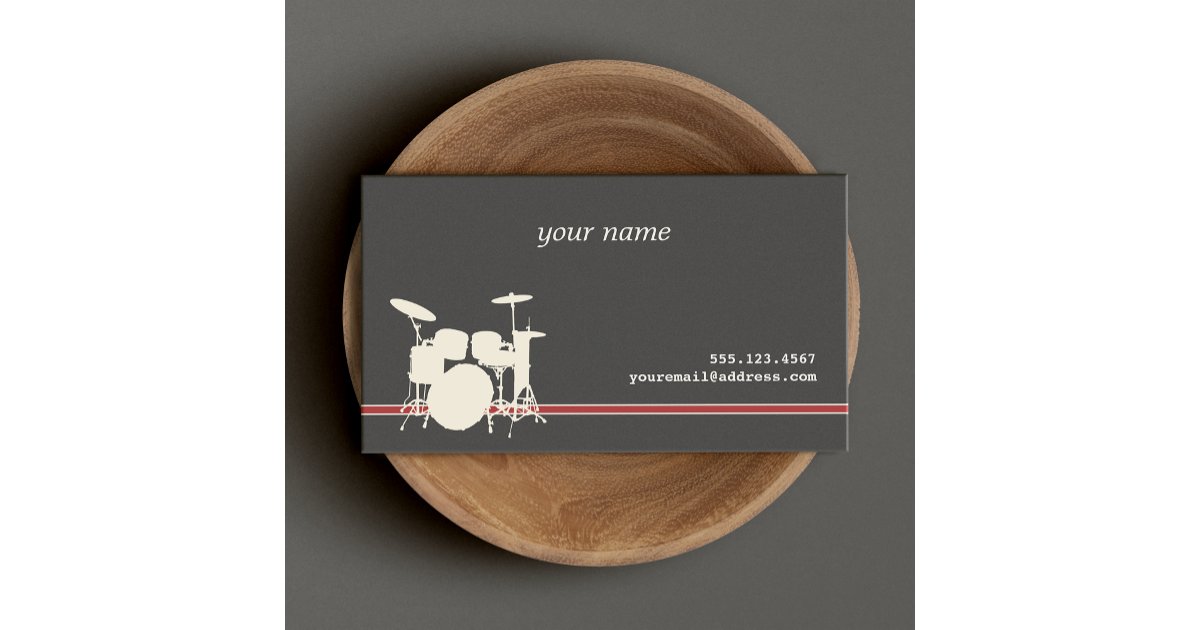 Drummer's Music Business Card | Zazzle