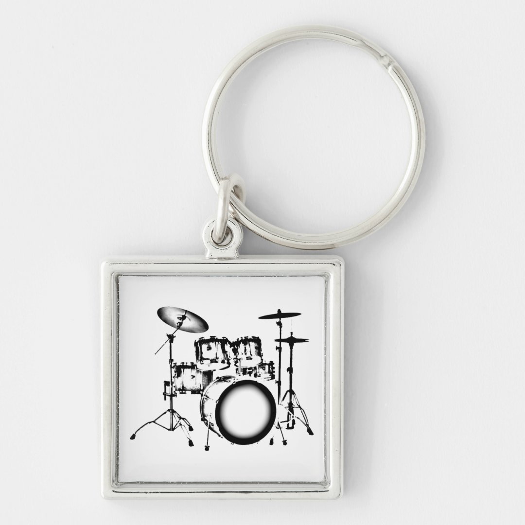 Drums "Drawing" Keychain | Zazzle