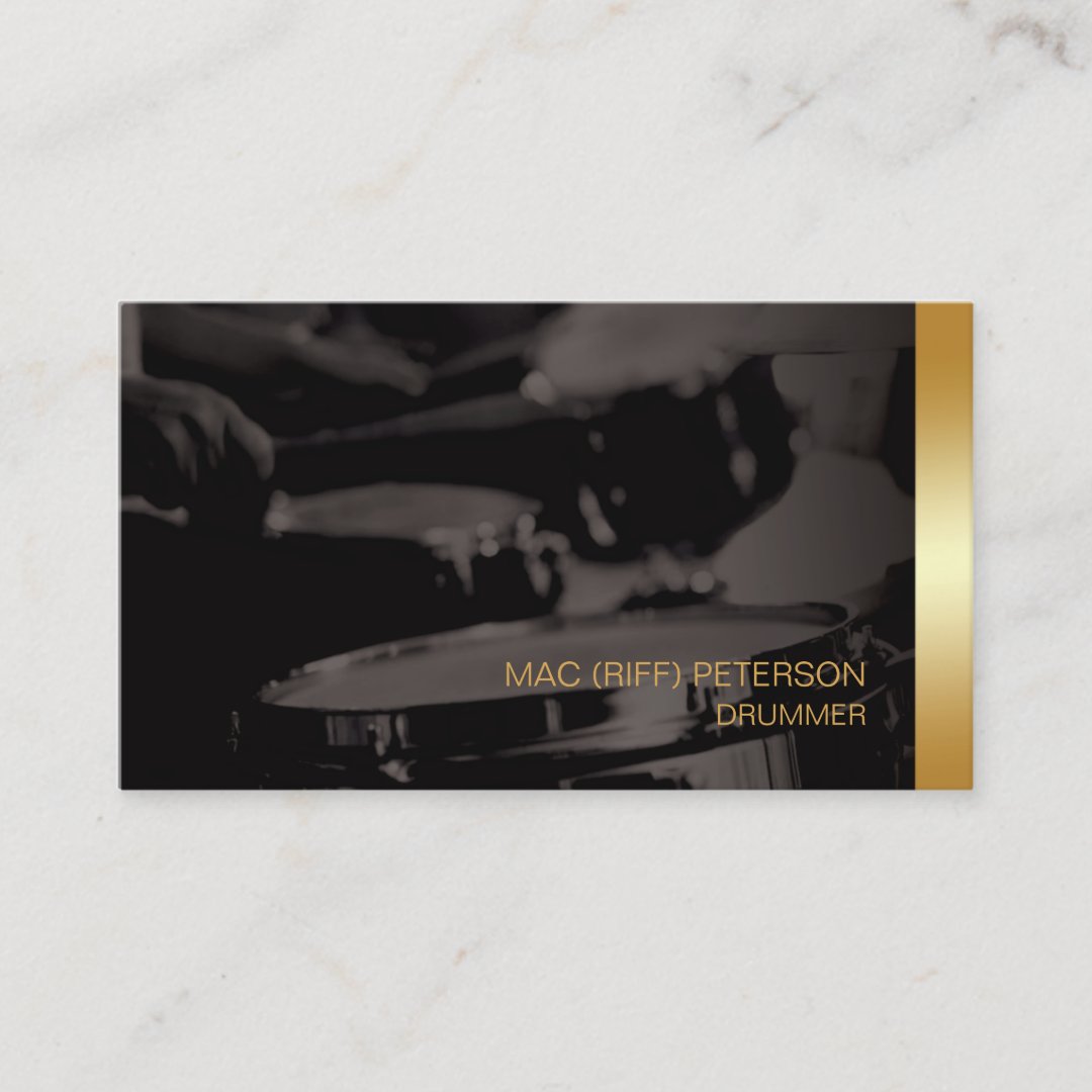 Drums Drummer Drum Player Musician Business Card | Zazzle