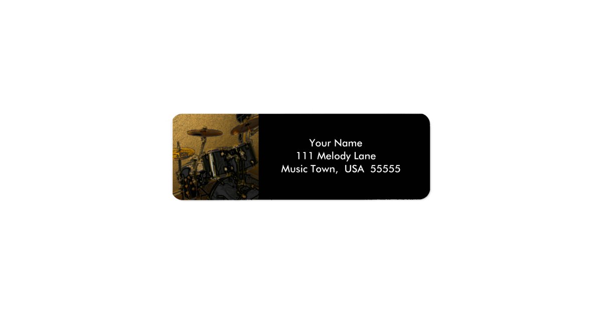 Drums Music Label | Zazzle