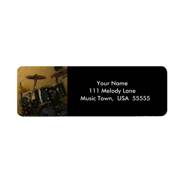Drums Music Label | Zazzle