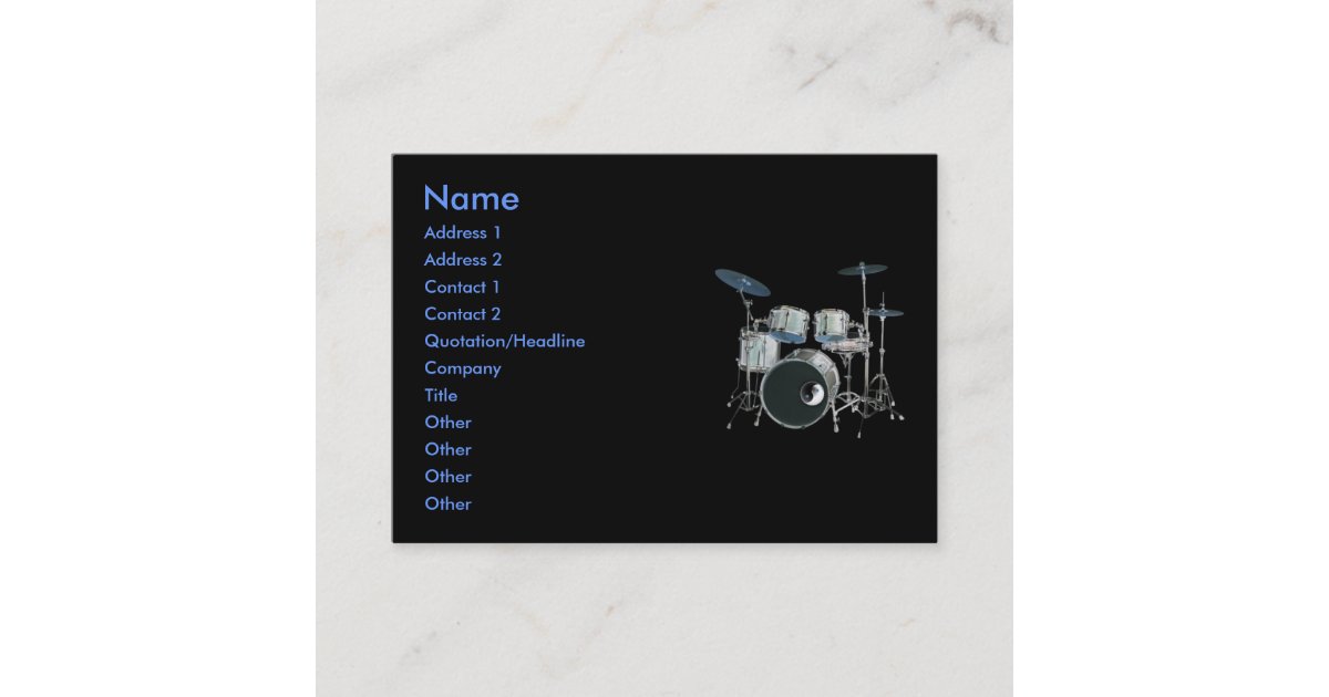 Drums Profile Card | Zazzle