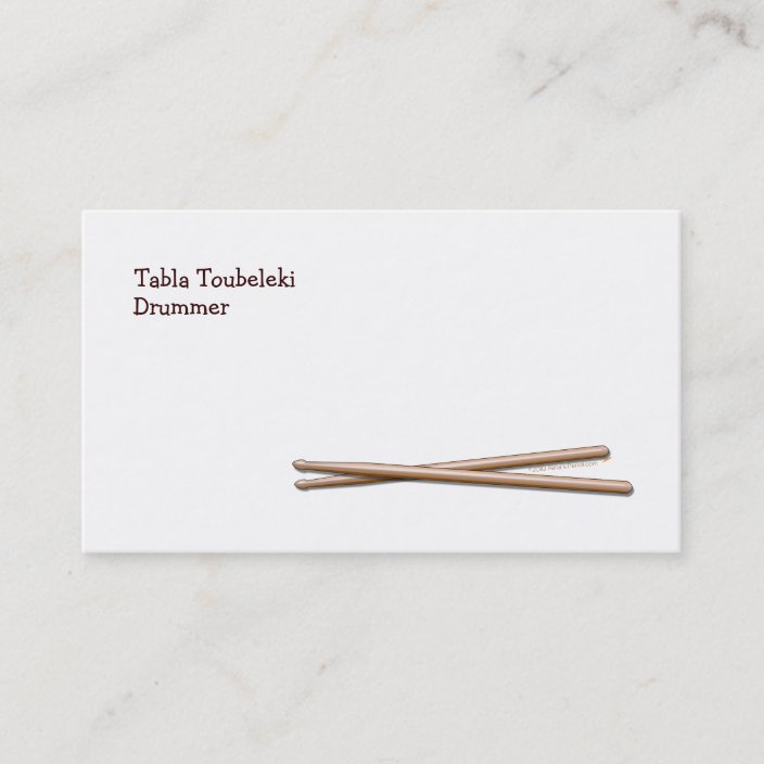 Drumsticks Drummer Business Card Template | Zazzle.com
