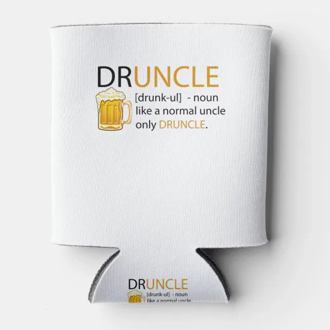 Druncle Definition t shirt like an uncle men women Can Cooler | Zazzle