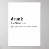 Drunk - Dictionary Meaning Poster | Zazzle