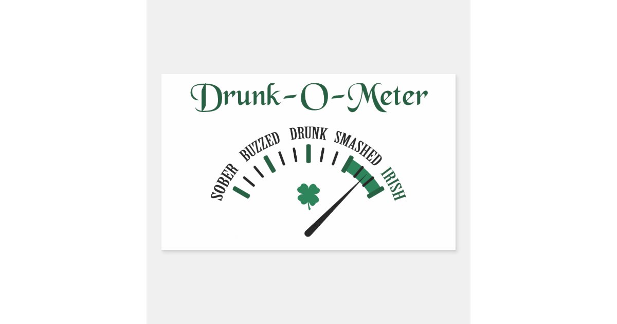 Drunk Meter Rectangular Sticker | Zazzle
