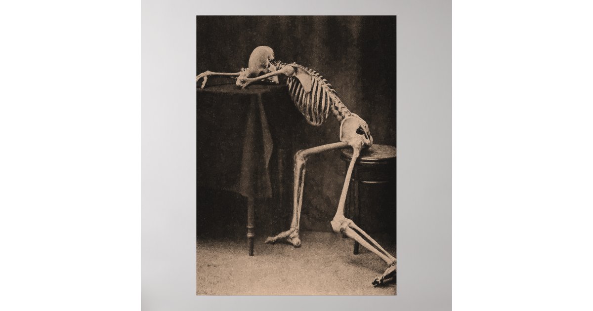 Drunk Skeleton Poster | Zazzle