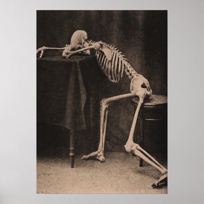 Drunk Skeleton Poster | Zazzle.com