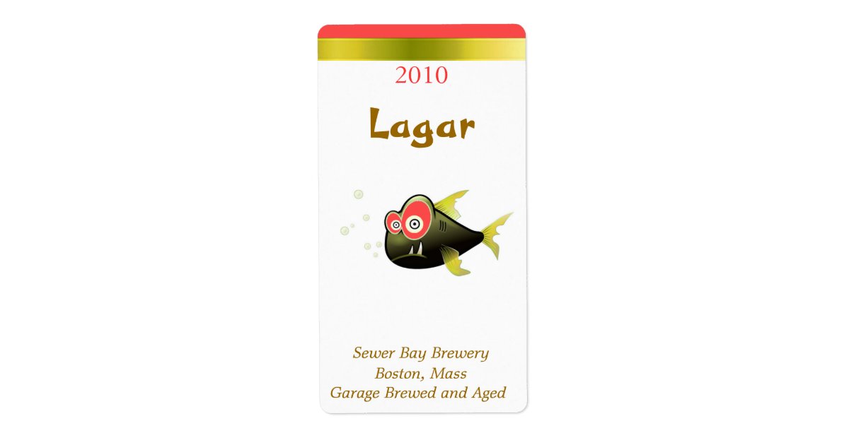 Drunken Fish Humorous Beer Labels | Zazzle