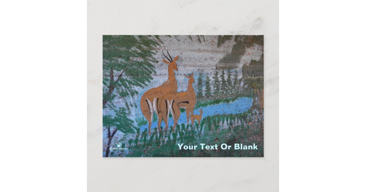 Druze Street Art - Gazelle Postcard | Zazzle