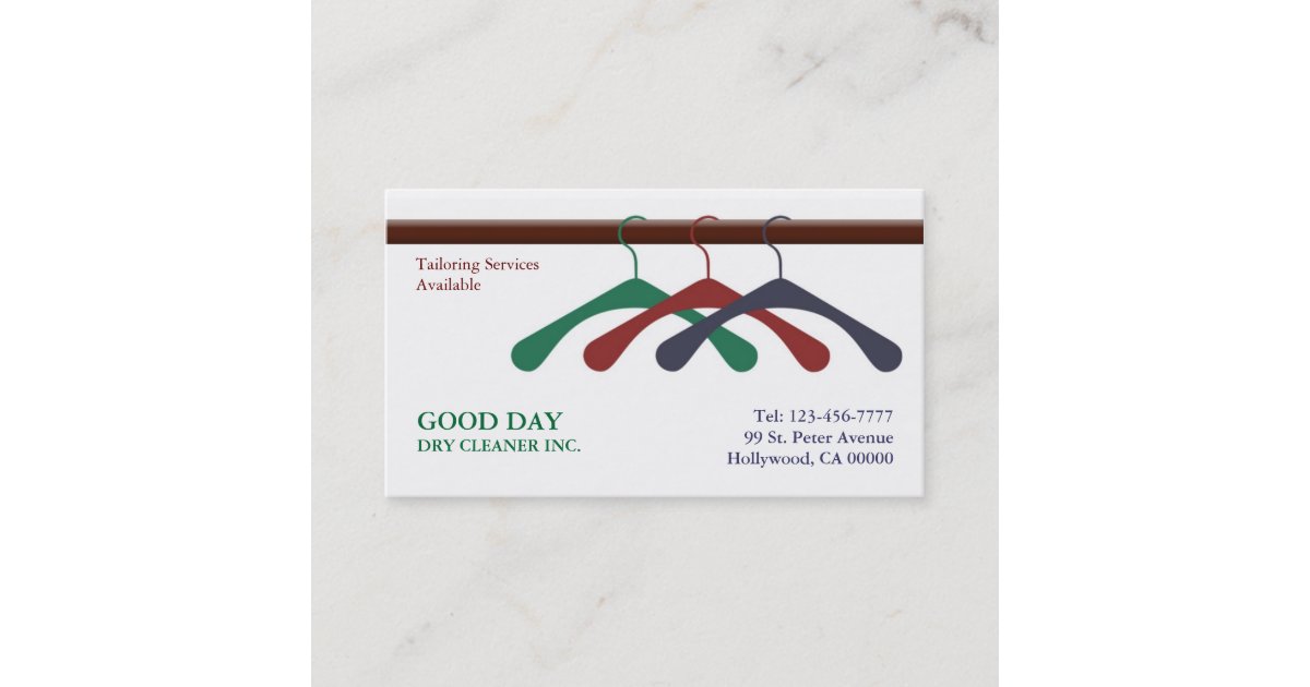 Dry Cleaner/Laundry Business Card | Zazzle