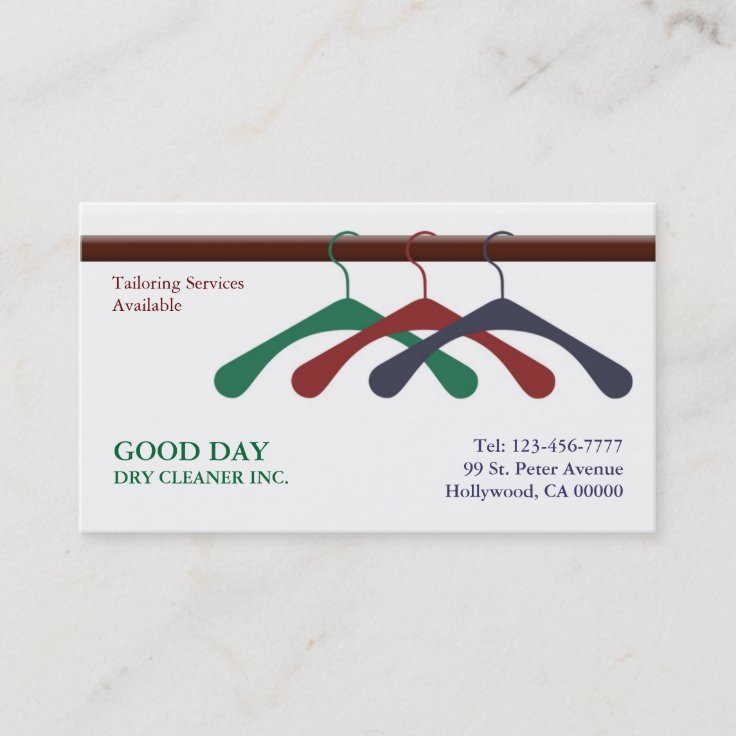 Dry Cleaner/Laundry Business Card | Zazzle